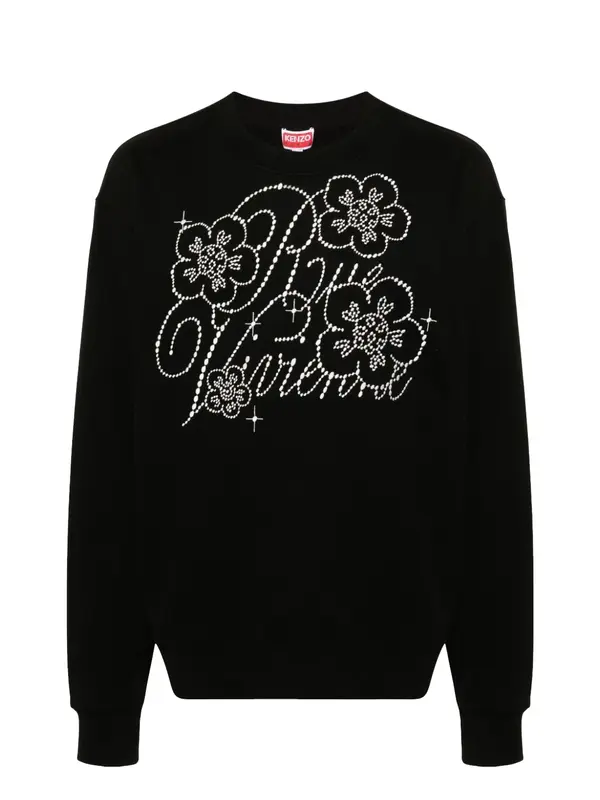 Kenzo Constellation-embroidered Cotton Sweatshirt - Black