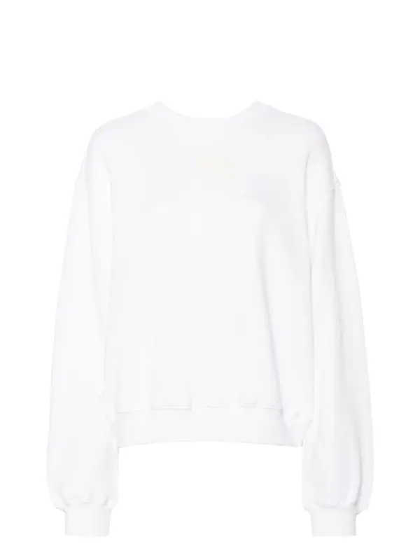 Alexander Wang Logo-embossed Cotton Sweatshirt - White
