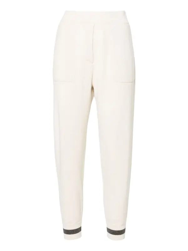 Brunello Cucinelli Tapered Knitted Trousers - Neutrals