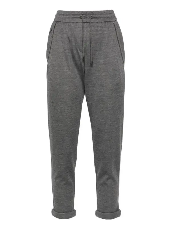 Brunello Cucinelli Monili-detail Track Pants - Grey