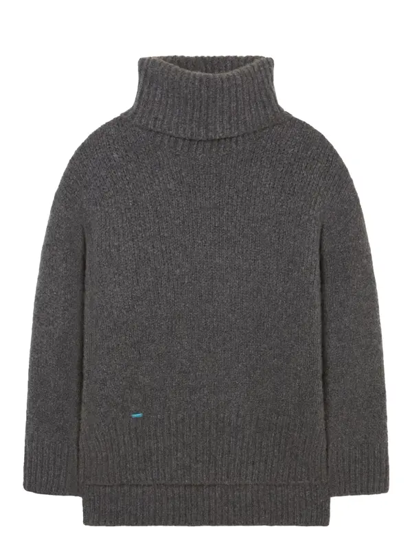 Alanui Logo-tag Roll-neck Jumper - Grey