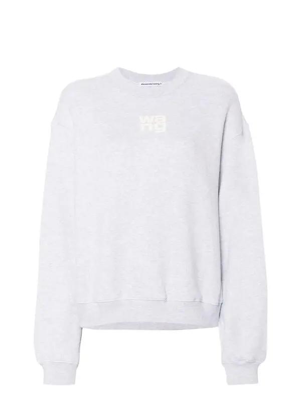 Alexander Wang Logo-embossed Sweatshirt - Grey