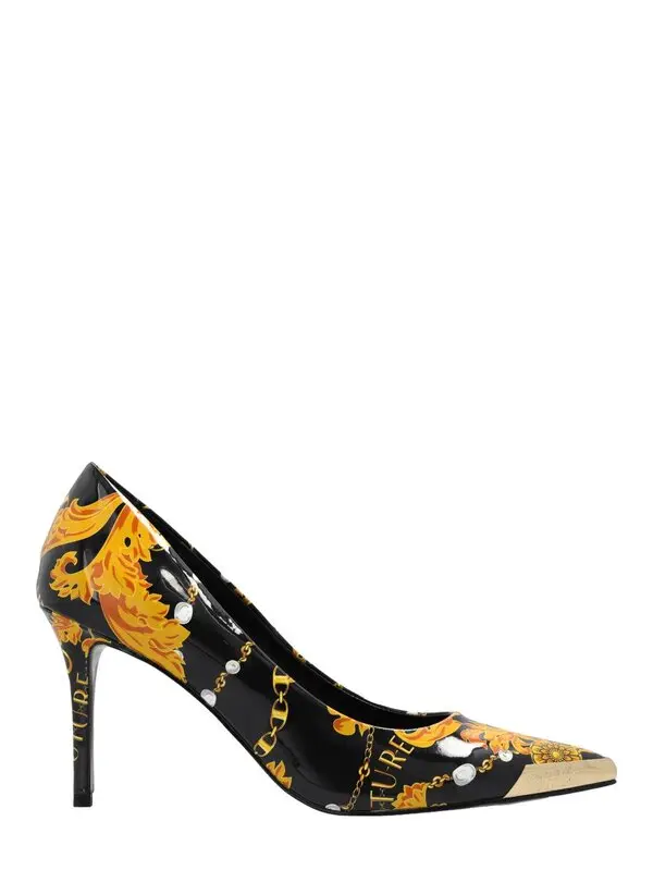 Versace Scarlett Patterned Pumps - Black