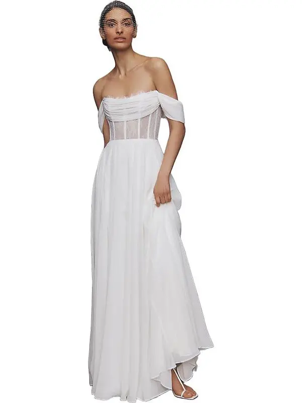 Jenny Yoo Nora Corset A-line Wedding Gown - Ivory