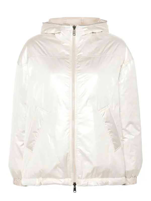 Brunello Cucinelli Reversible Metallic Padded Jacket - Neutrals
