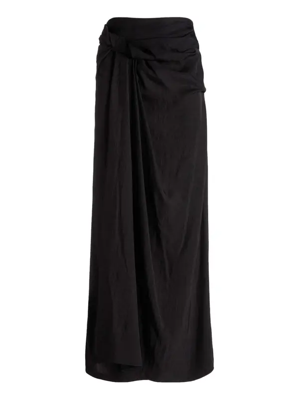 Bally Asymmetric Ruffled Ankle-length Skirt - Black