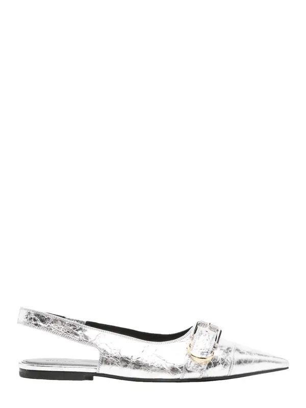 Givenchy Voyou Slingback Ballerina Shoes - Silver