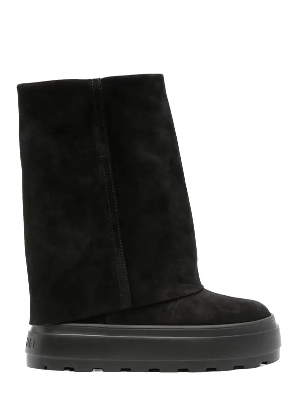 Casadei Layered Platform Boots - Black