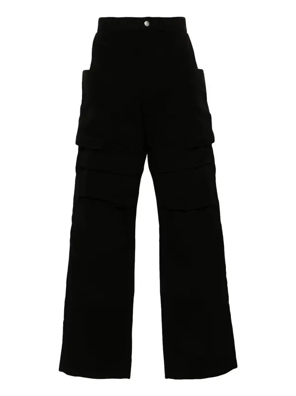 Rick Owens Stefan Cotton Cargo Trousers - Black