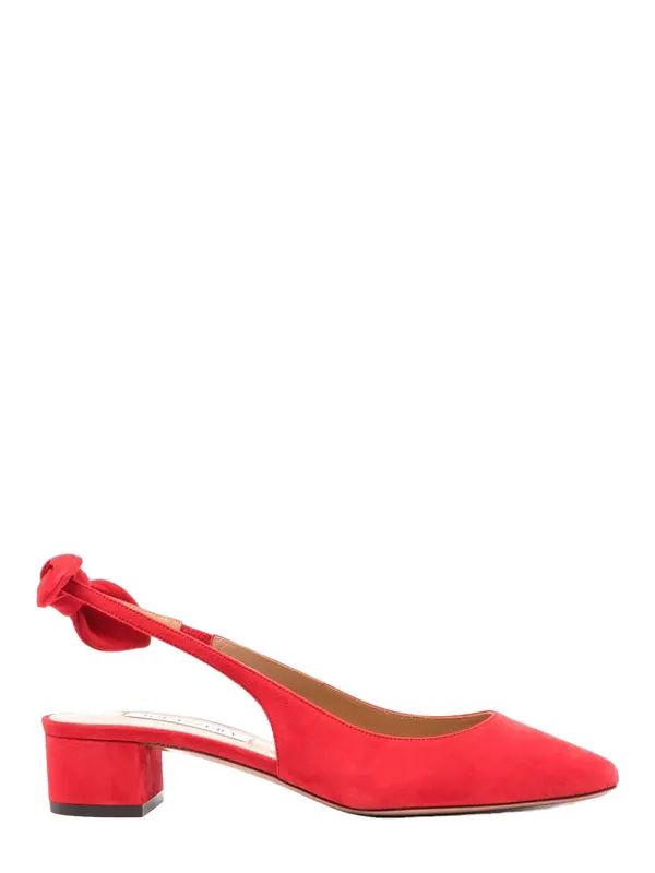 AQUAZZURA Very Bow Tie 35mm Pumps - Red