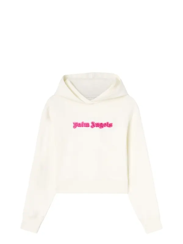 Palm Angels Logo-print Hoodie - White