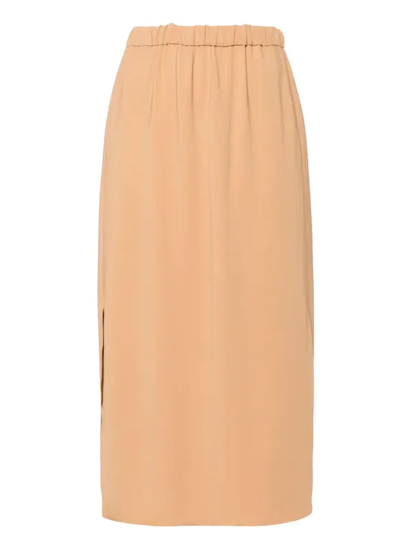 FORTE_FORTE Elasticated-waistband Midi Skirt - Neutrals