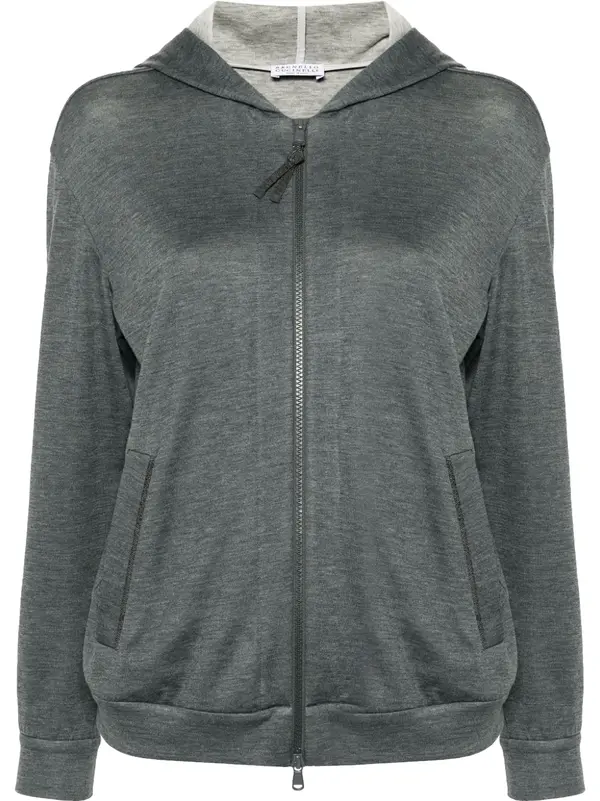 Brunello Cucinelli Monili-detail Hoodie - Grey