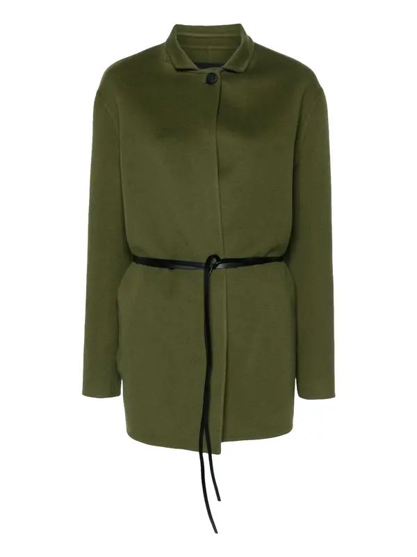 Fabiana Filippi Belted Single-breasted Coat - Green