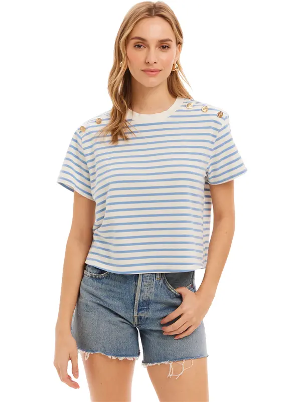 Allison Brooklyn Tee - Blue / Stripe