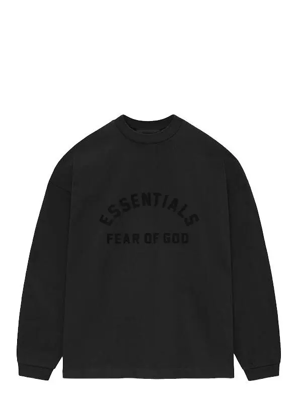 Fear Of God Essentials Core Collection Heavy Long Sleeve Tee Shirt - Black