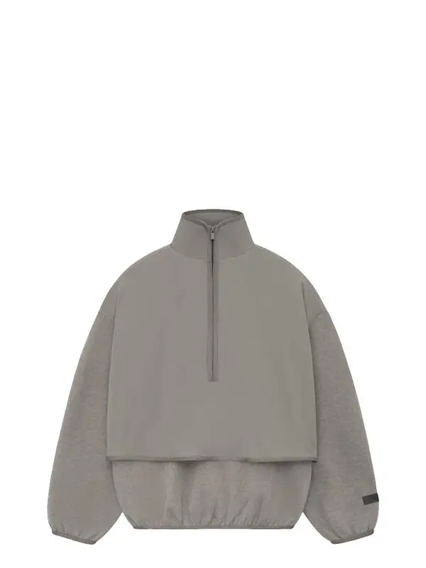 Fear Of God Essentials Core Collection Nylon Fleece Mockneck - Dust/heather Grey