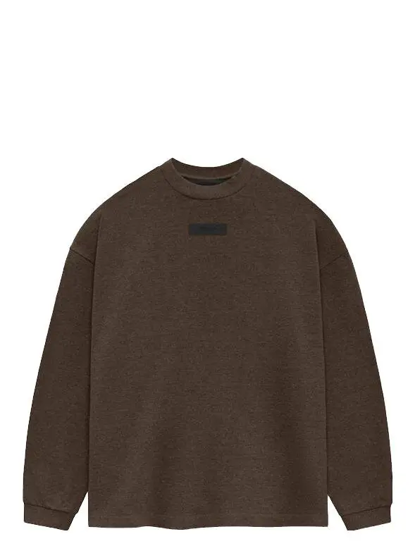 Fear Of God Essentials Core Collection Long Sleeve Tee Shirt - Heather Wood