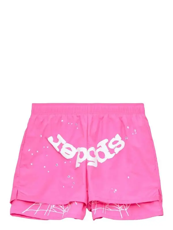 SP5DER Og Web Double Layer Short - Pink