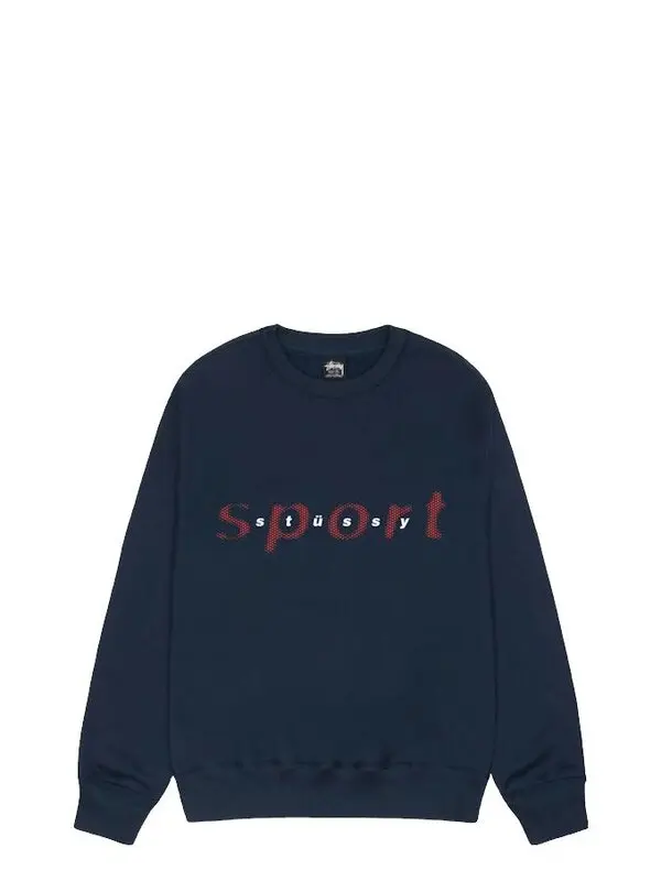 StÜssy Dot Sport Crew - Navy Blue