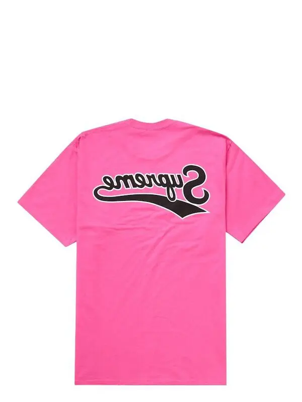 Supreme Backwards Tee Shirt - Fuchsia