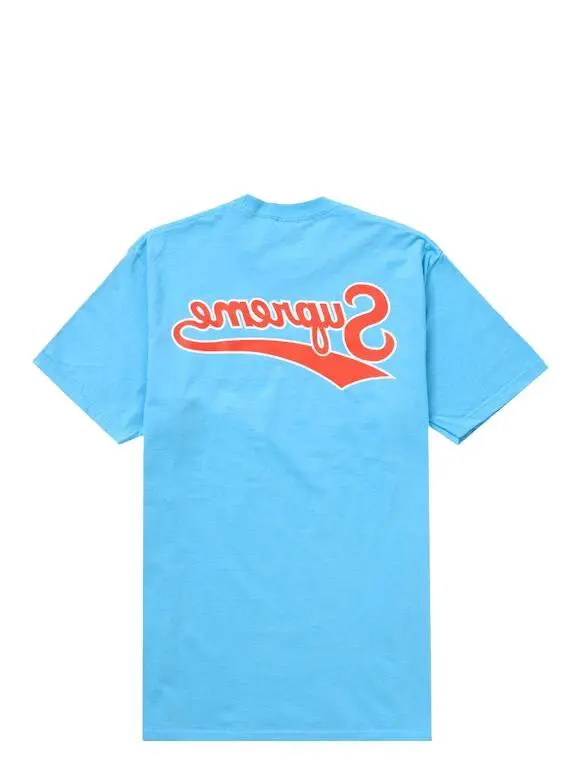 Supreme Backwards Tee Shirt - Bright Blue