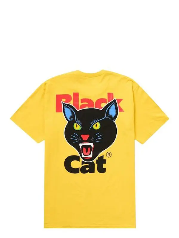 Supreme Black Cat Tee Shirt - Yellow