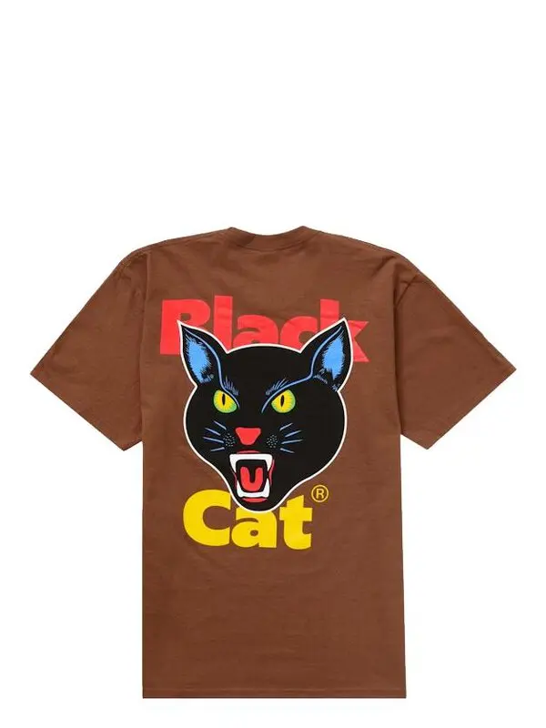 Supreme Black Cat Tee Shirt - Brown