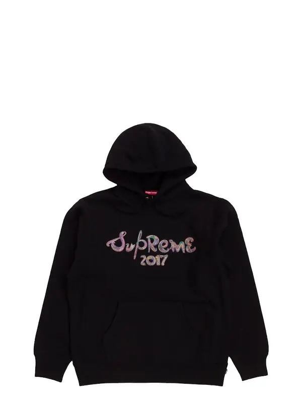 Supreme Brush Logo Hoodie - Black