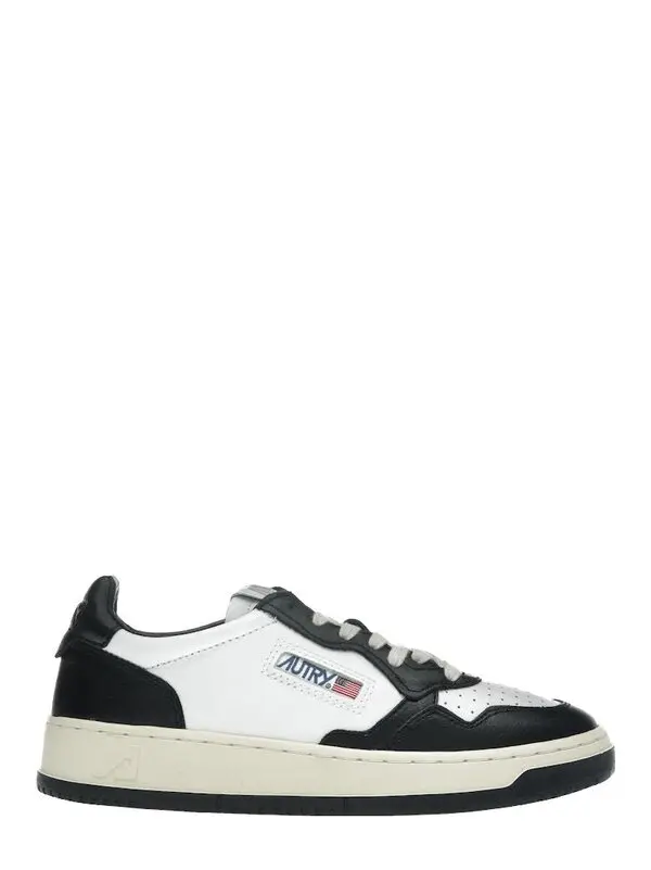 AUTRY Medalist Leather Low Sneakers - White/black