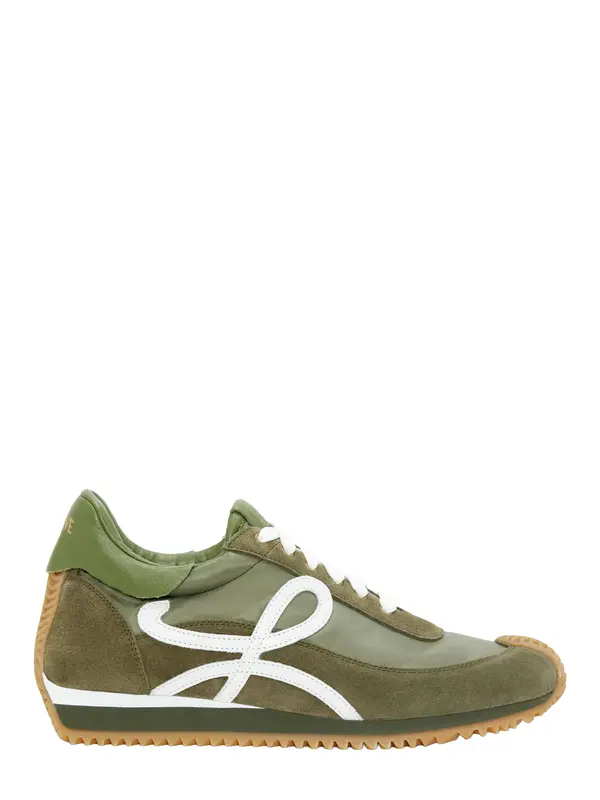 Loewe Flow Runner Sneakers - Olive/white