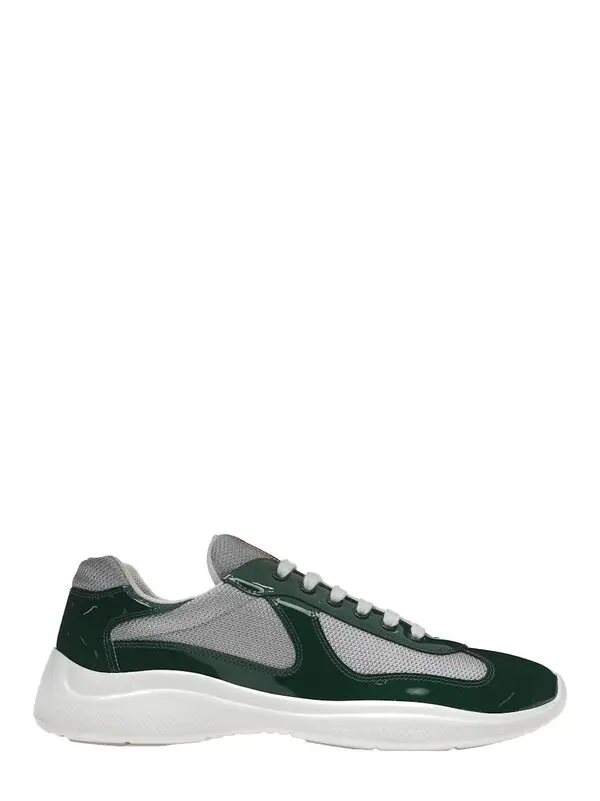 Prada America's Cup Sneakers - Mango/silver/white