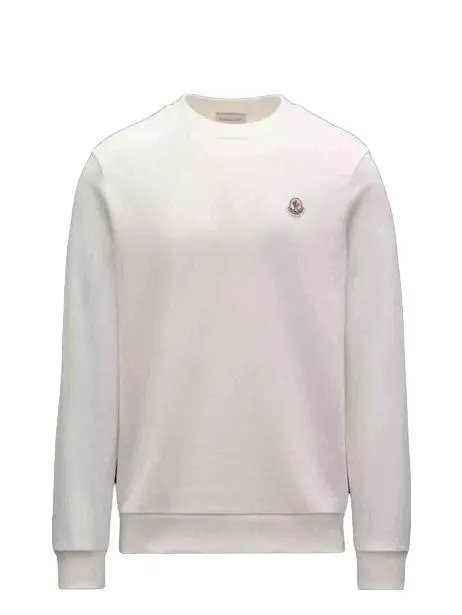 Moncler Logo Patch Sweatshirt - Silk White