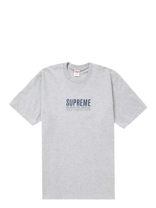 Supreme Paris Tee Shirt - Heather Grey
