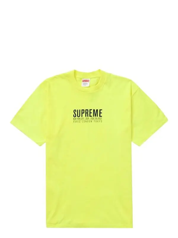 Supreme Paris Tee Shirt - Fluorescent Yellow