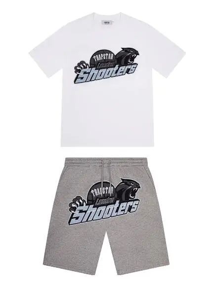 Trapstar Shooters Short Set - White/light Blue