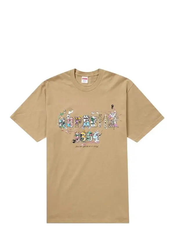 Supreme Varsity Tee Shirt - Khaki