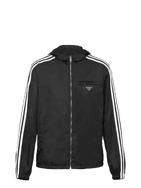 Adidas For Prada Re-nylon Hooded Track Jacket - Black