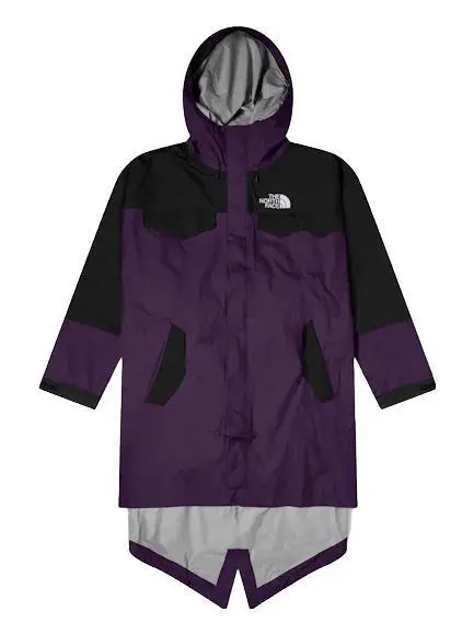 The North Face X Undercover Soukuu Hike Packable Fishtail Shell Parka - Purple Pennant/tnf Black