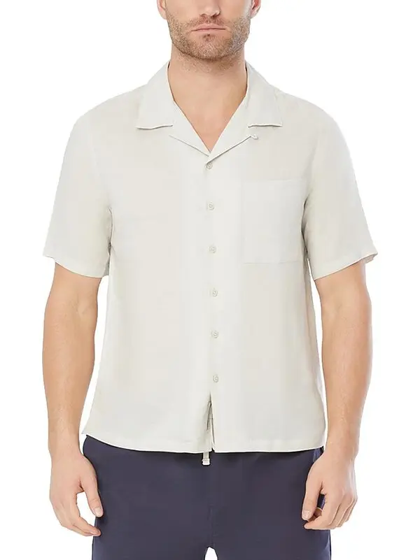 Onia Vacation Button Down Camp Shirt - Stone