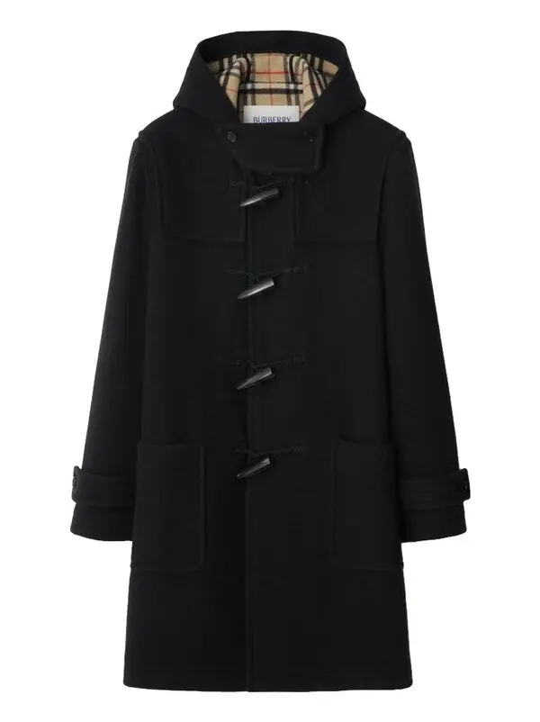 Burberry Wool Duffle Coat - Black