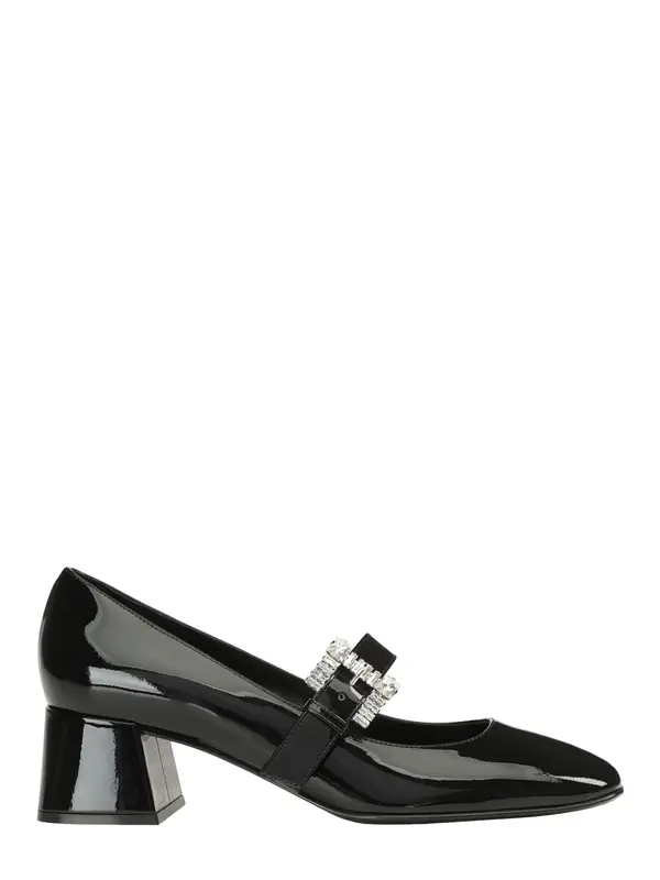 SERGIO ROSSI Sr Twenty Buckle 45mm Leather Pumps - Black