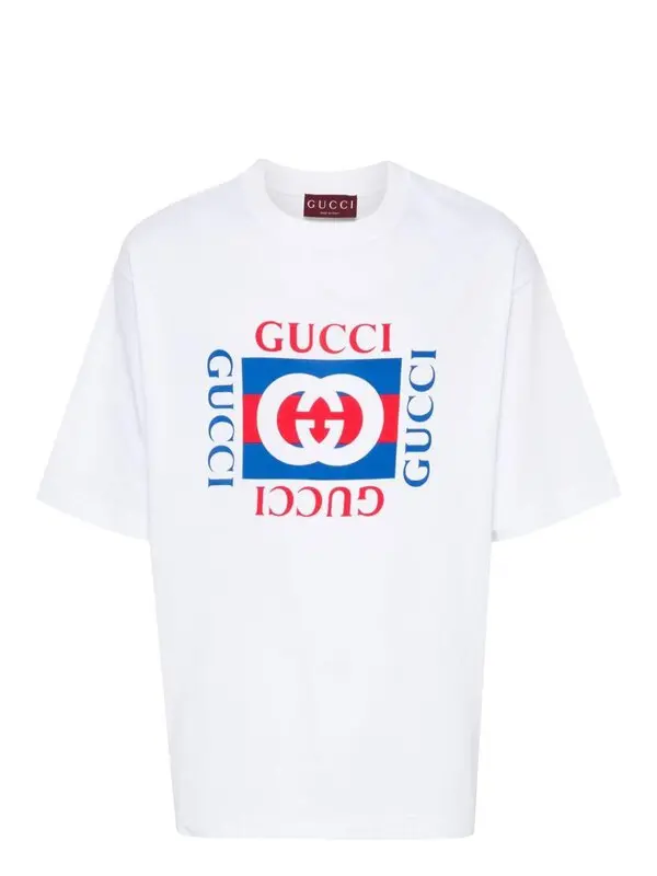 Gucci Interlocking G-print Cotton T-shirt - White
