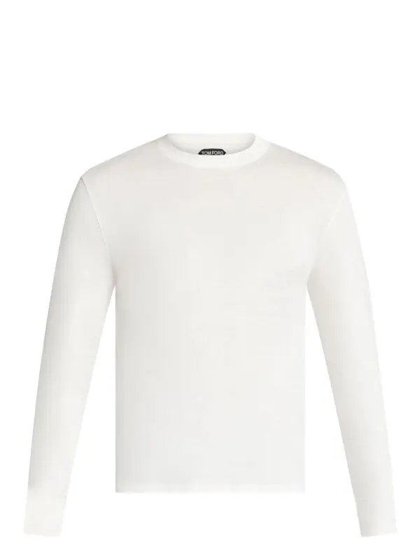 TOM FORD Knitted Long-sleeve Shirt - White