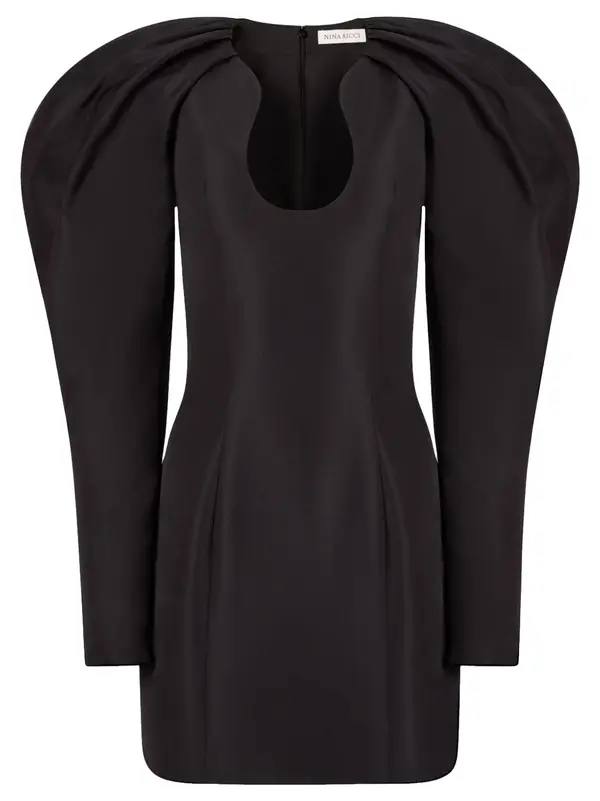 Nina Ricci Puff-shoulder Mini Dress - Black
