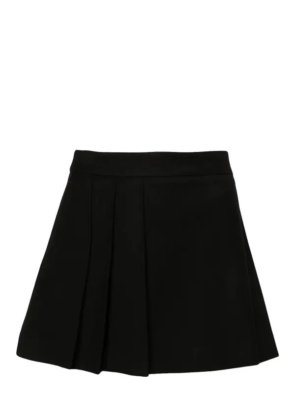 P.a.r.o.s.h Asymmetric Pleated Mini Skirt - Black