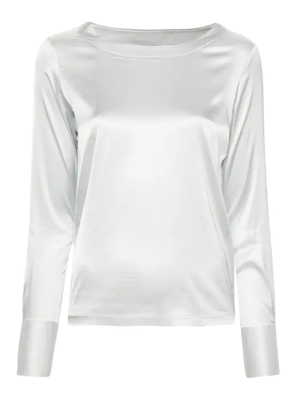 MAZZARELLI Boat-neck Blouse - Grey
