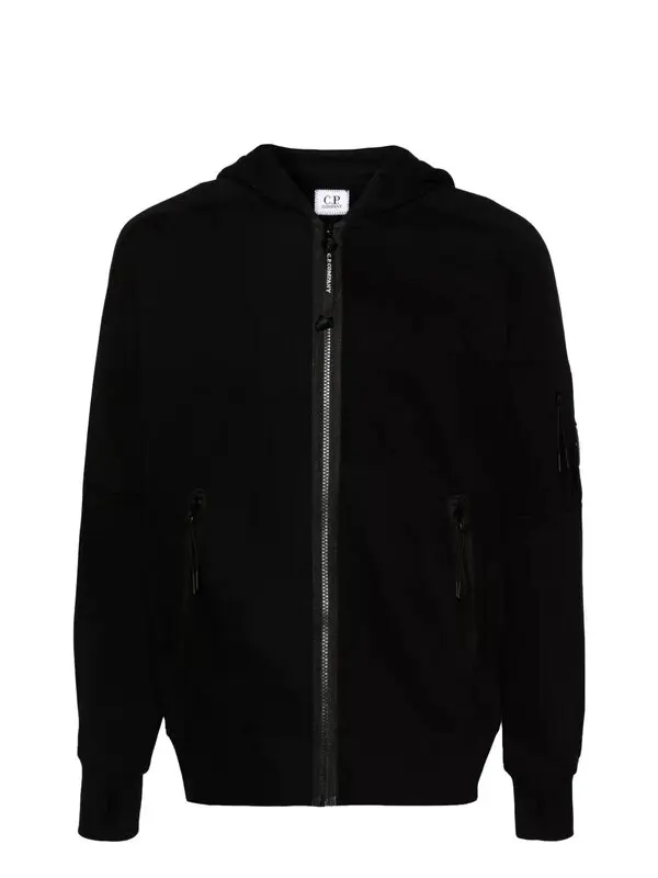 C.P. COMPANY Zip Hooded - Black