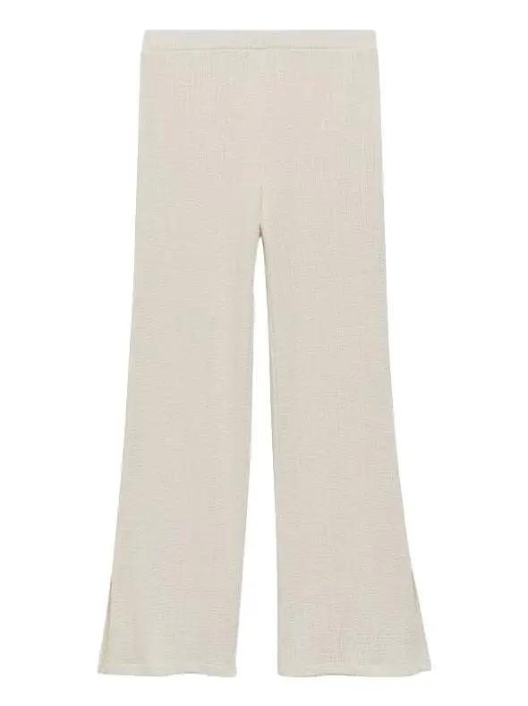 Mango Open Stitch Sweater Pants - Ecru