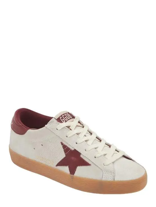 Golden Goose Super-star Low Top Sneaker - White/bordeaux